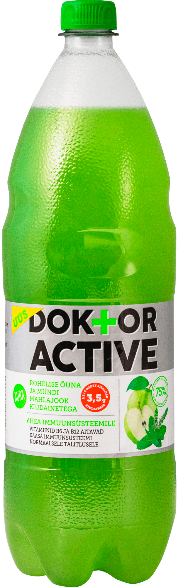 Doktor Active green apple and mint juice drink with added fibre | A. Le Coq